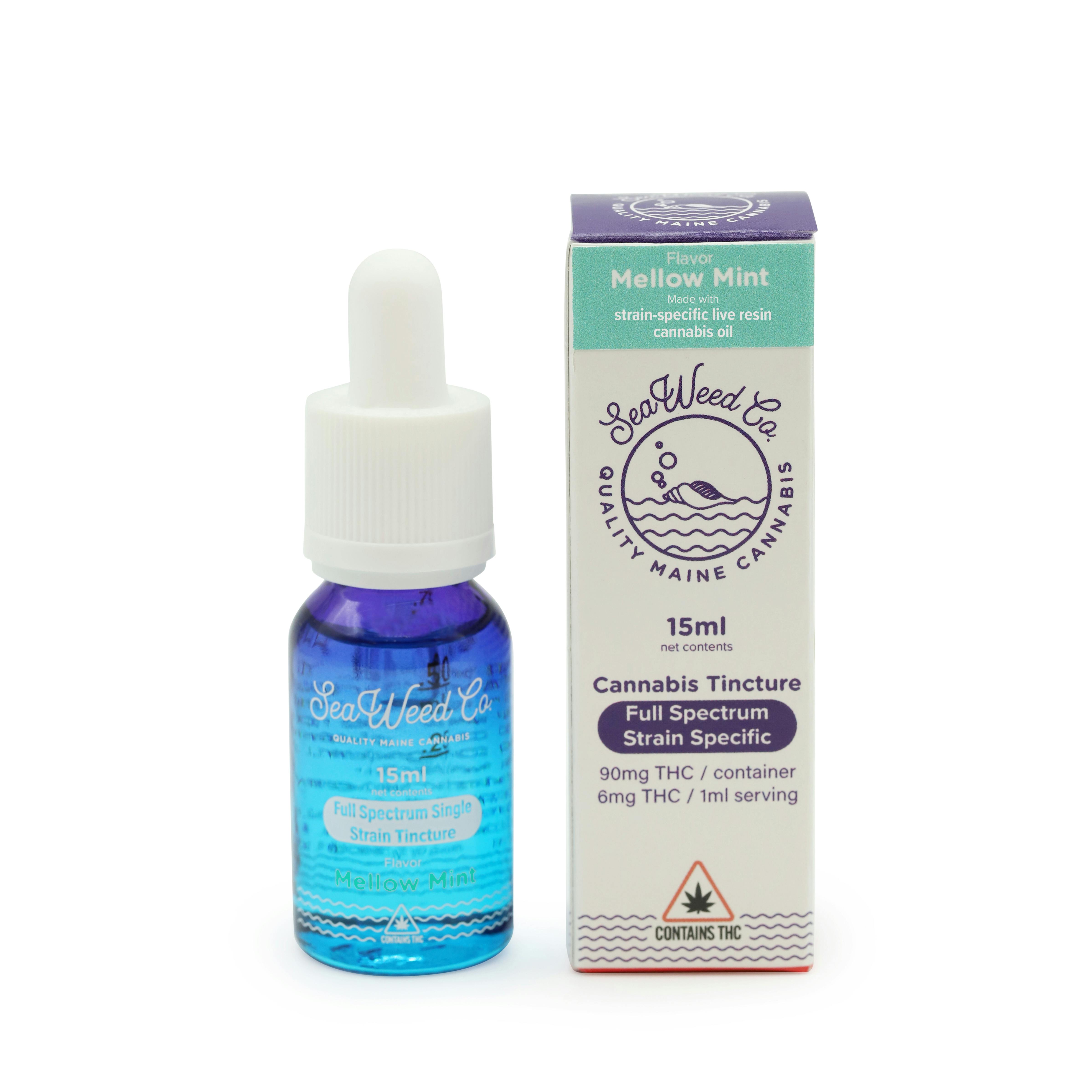 SWC - Dolato strain - Mellow Mint LR Tincture 90mg - SeaWeed Co.