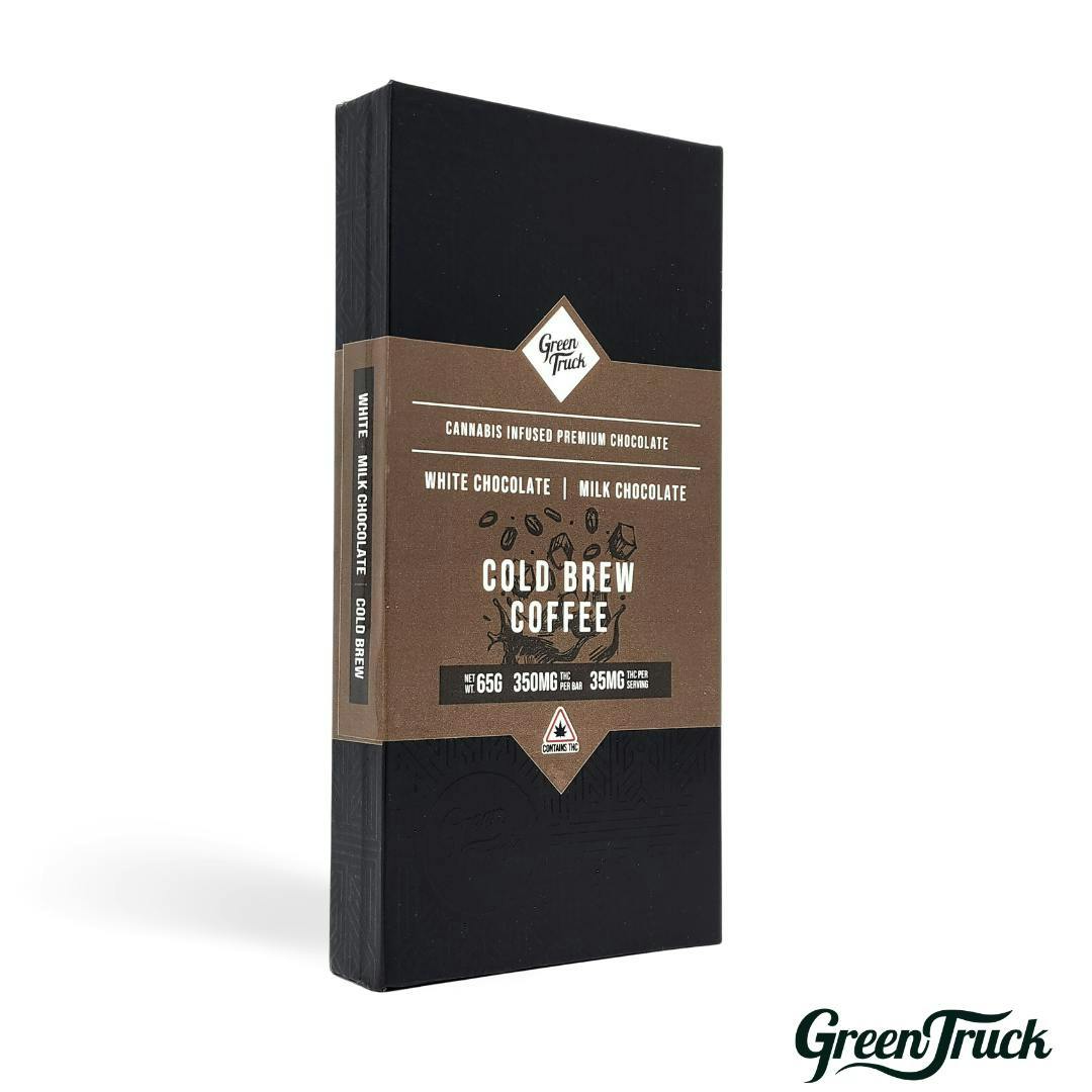 Premium Cannabis Chocolate Bar - Cold Brew Coffee (350 MG) - Green Truck