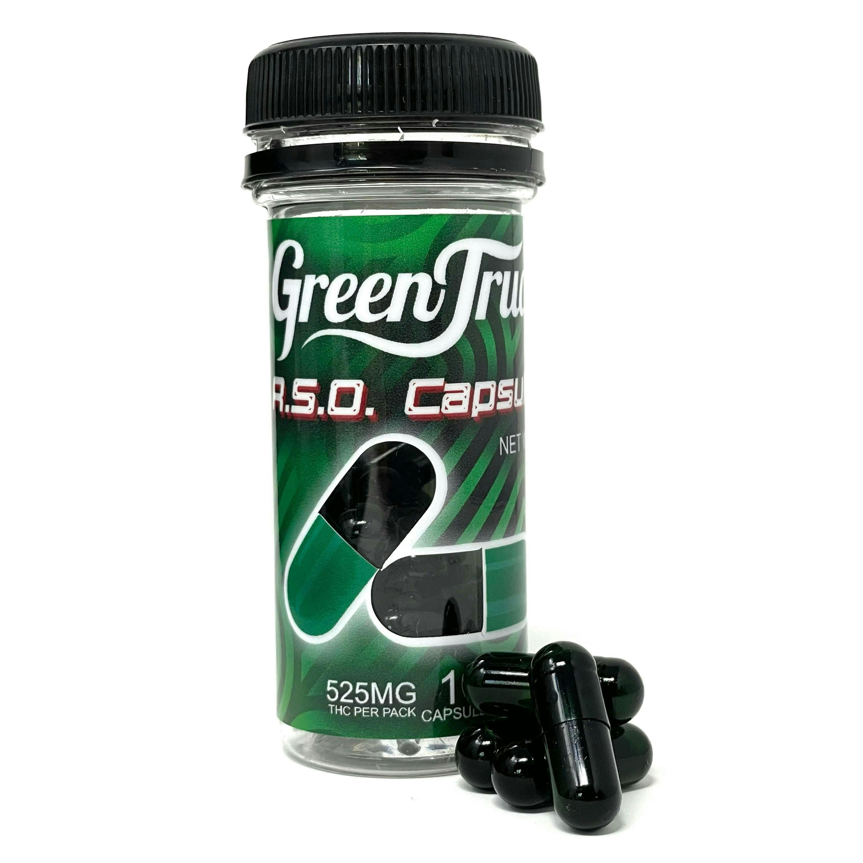 35 MG RSO THC OIL Capsules (525MG), 15 Count - Green Truck
