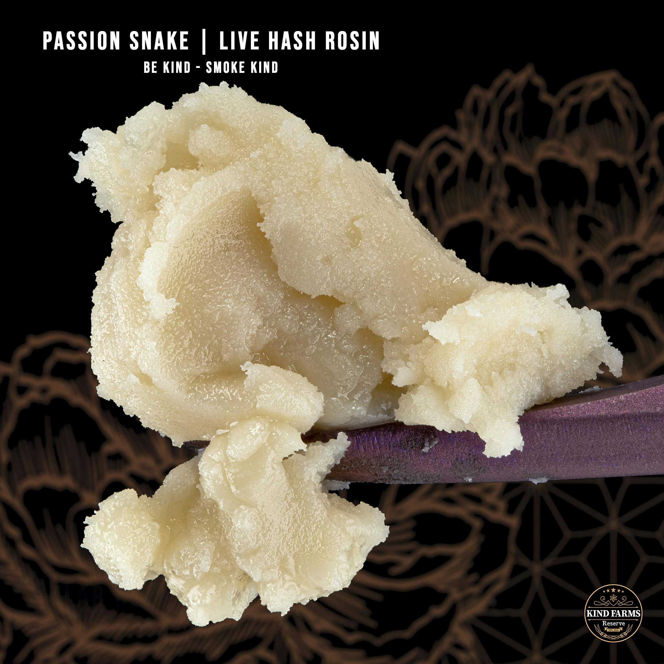 Passion Snake Live Hash Rosin - Kind Farms Reserve - Kind Farms Reserve