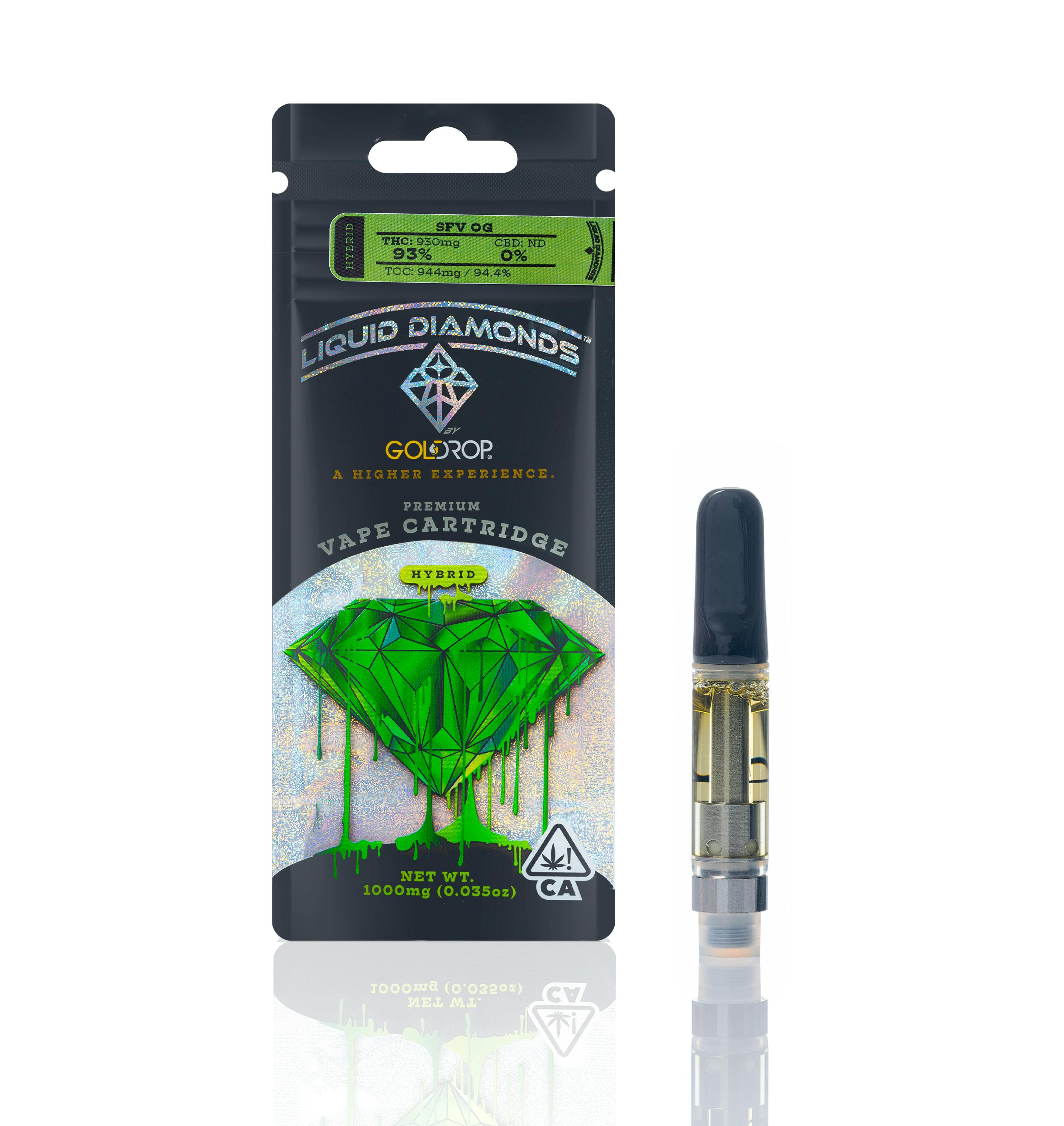 SFV OG Liquid Diamonds® Cartridge - 1 Gram - GoldDrop
