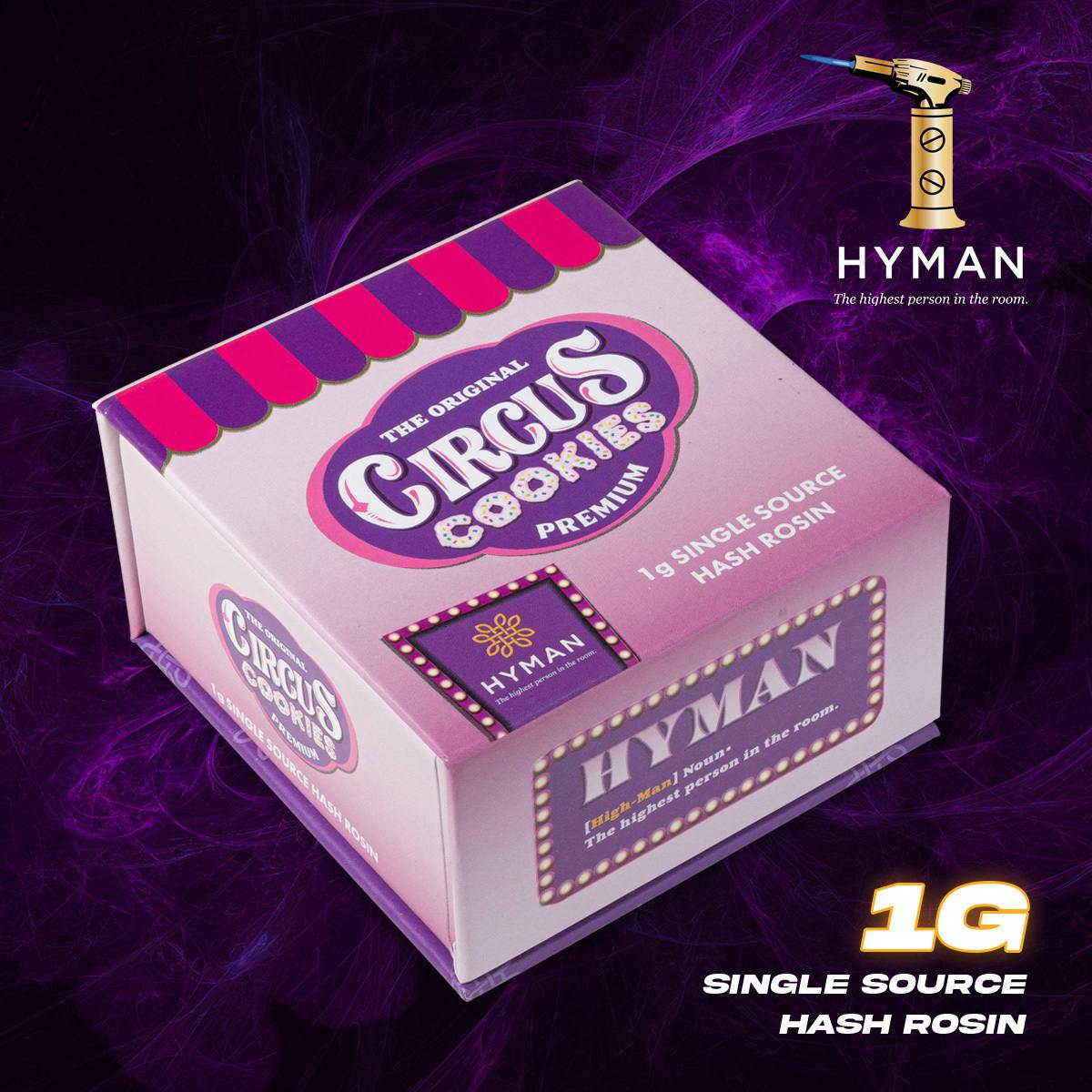 Circus Cookies | 1G Single Source Hash Rosin | HYMAN | REC - HYMAN