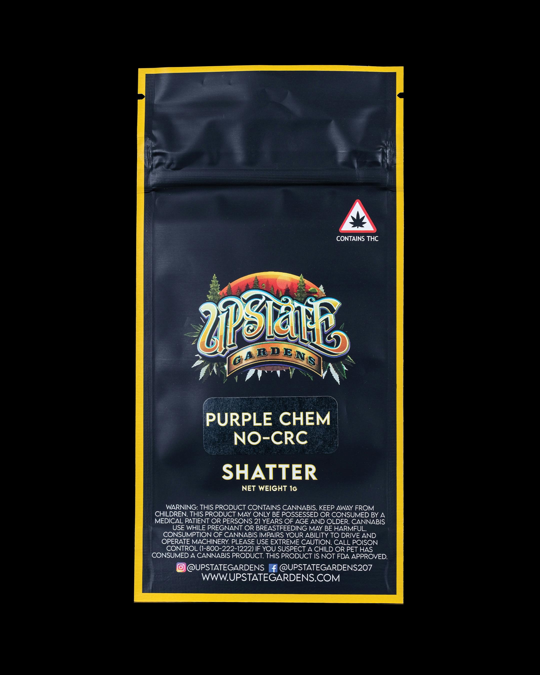 Shatter: 1g - Purple Chem - NO-CRC - Upstate Gardens