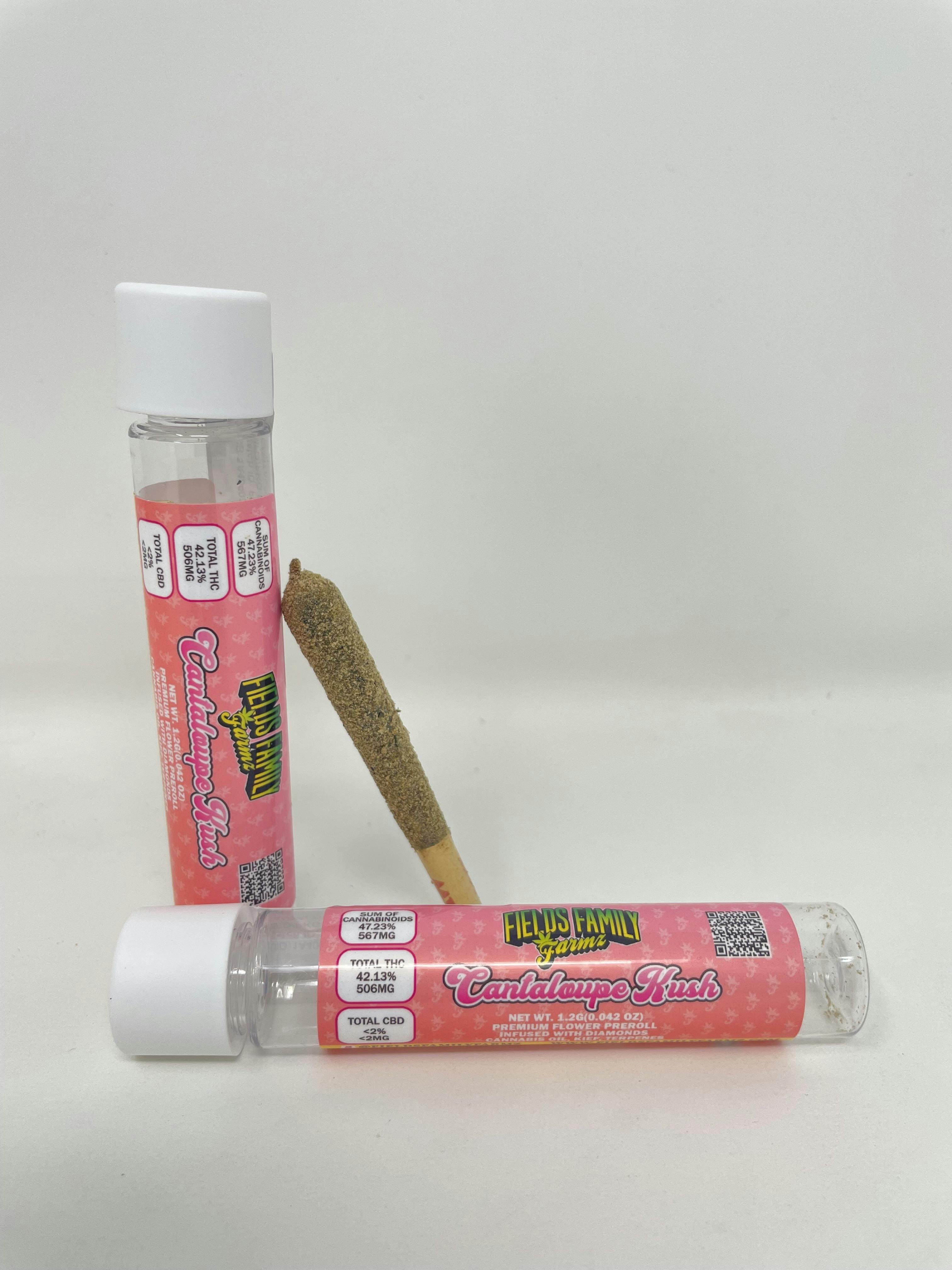 Cantaloupe Kush Single 1.2g Diamond/Kief/Cannabis Oil Infused Pre Roll ...
