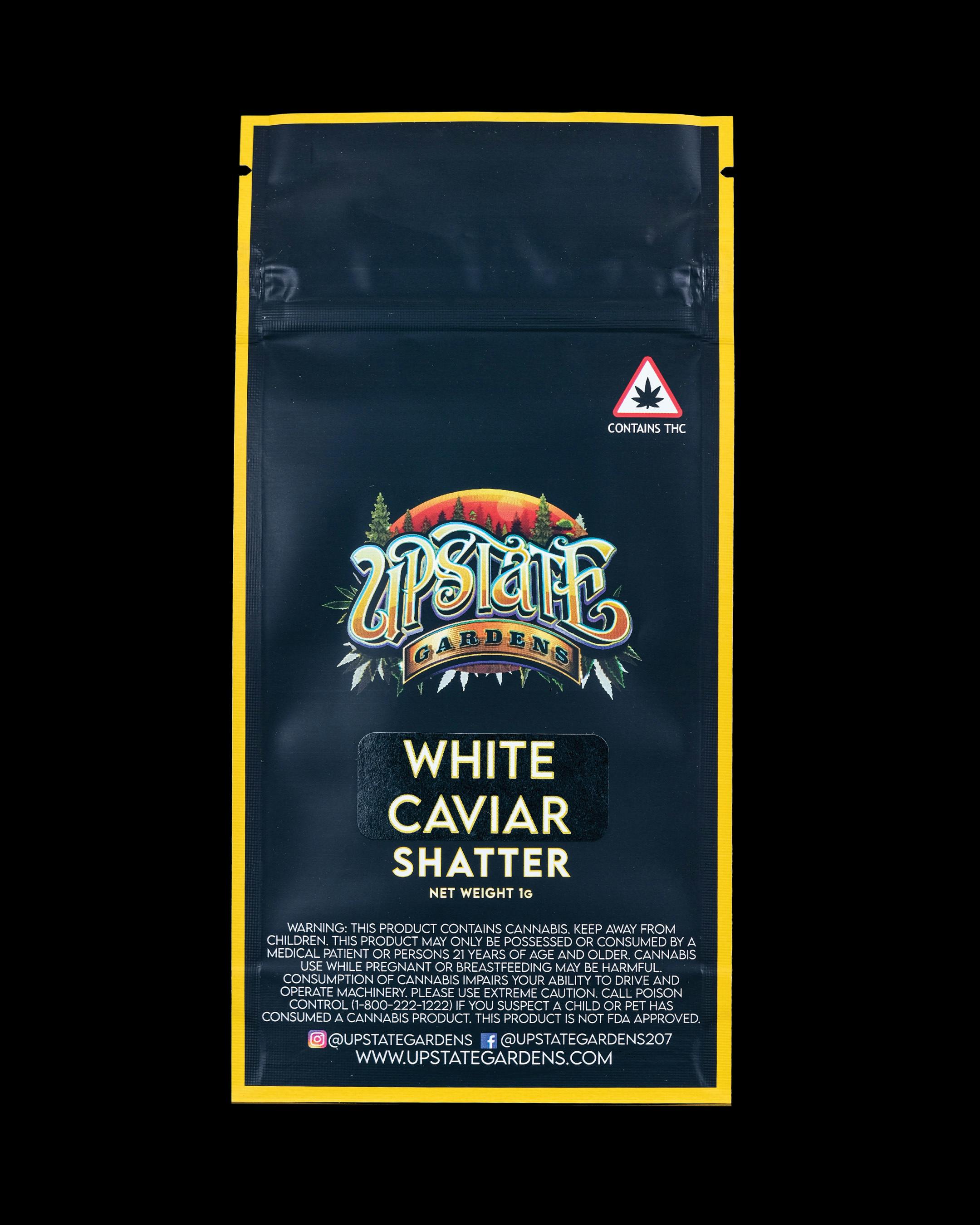 Shatter: 1g - White Caviar - CRC - Upstate Gardens