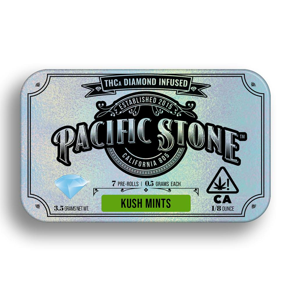 Kush Mints Hybrid Infused Pre-Rolls 7pk (3.5g) - Pacific Stone