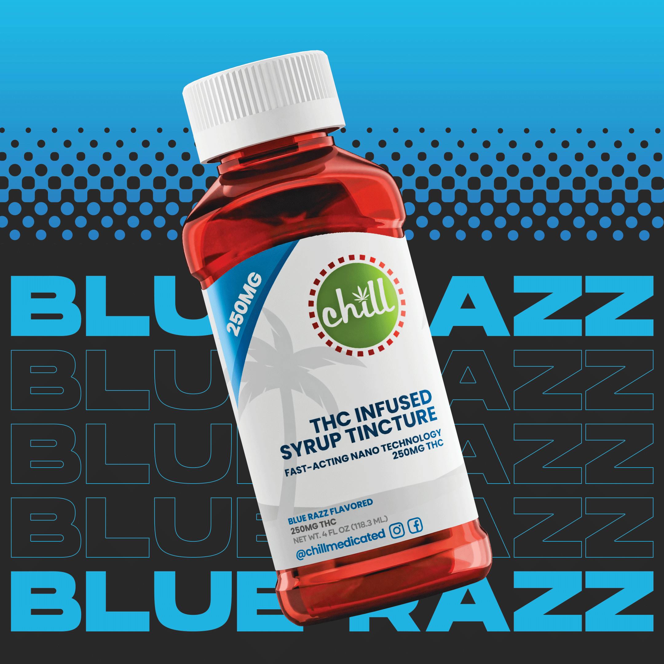 Blue Razz | 250mg THC Syrup Tincture | Chill Medicated | MED - Chill ...