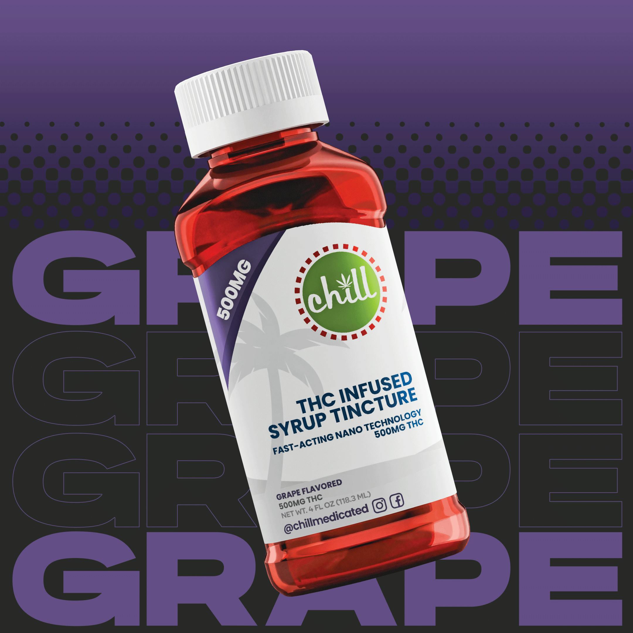 Grape | 500mg THC Syrup Tincture | Chill Medicated | REC - Chill Medicated