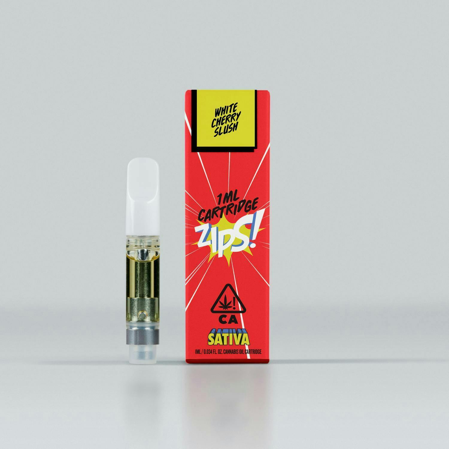White Cherry Slush 1ml Sativa Cartridge - Zips White Cherry Slush 1ml Sativa Cartridge - Zips