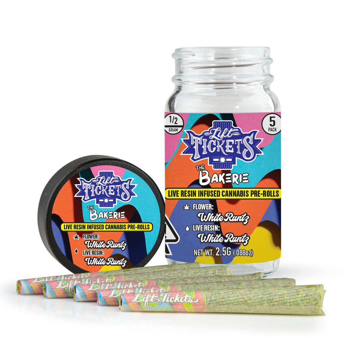 White Runtz x White Runtz - Infused Pre-Roll 5-Pack - Lift Tickets White Runtz x White Runtz - Infused Pre-Roll 5-Pack - Lift Tickets