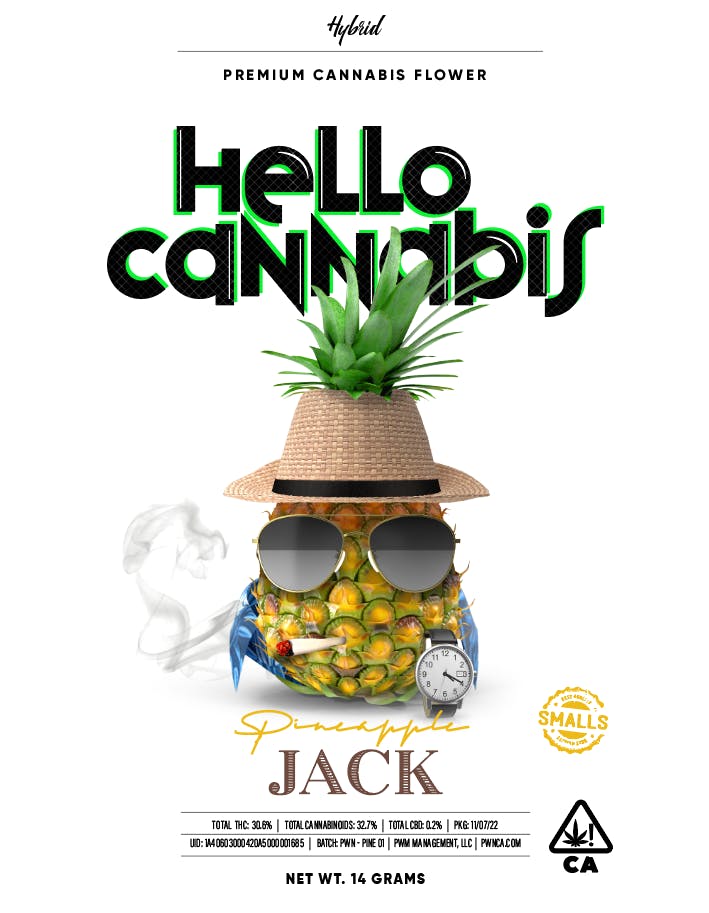 Hello Cannabis Hello Cannabis - Pineapple Jack (H) - smalls [14G ...