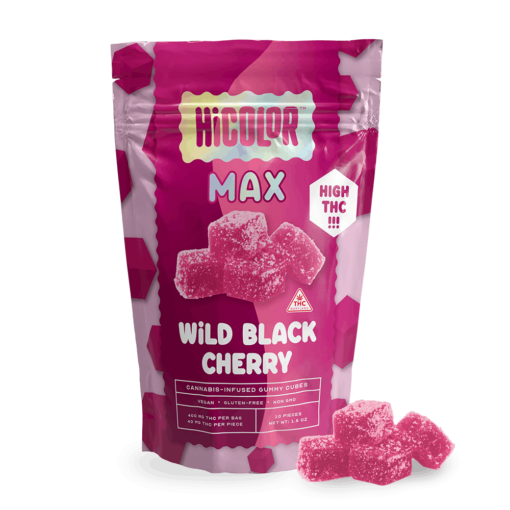 Wild Black Cherry 40mg MAX Gummies [10pk] - HiCOLOR
