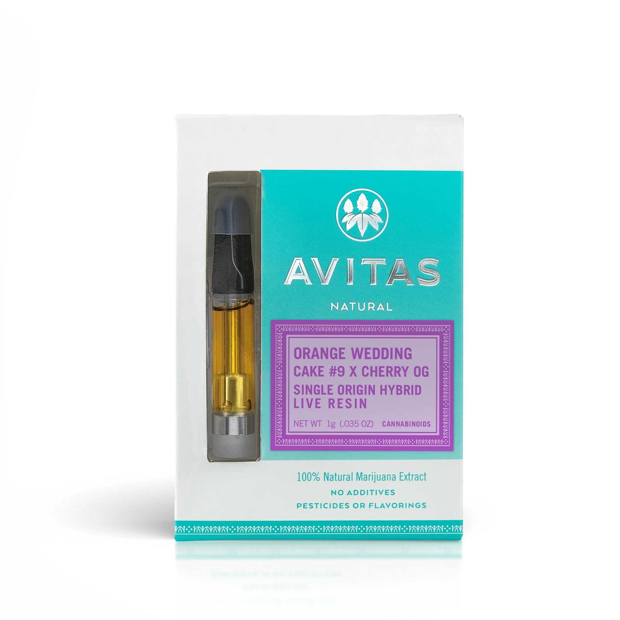 Orange Wedding Cake #9 X Cherry OG Live Resin Cartridge 1g - Avitas Orange Wedding Cake #9 X Cherry OG Live Resin Cartridge 1g - Avitas