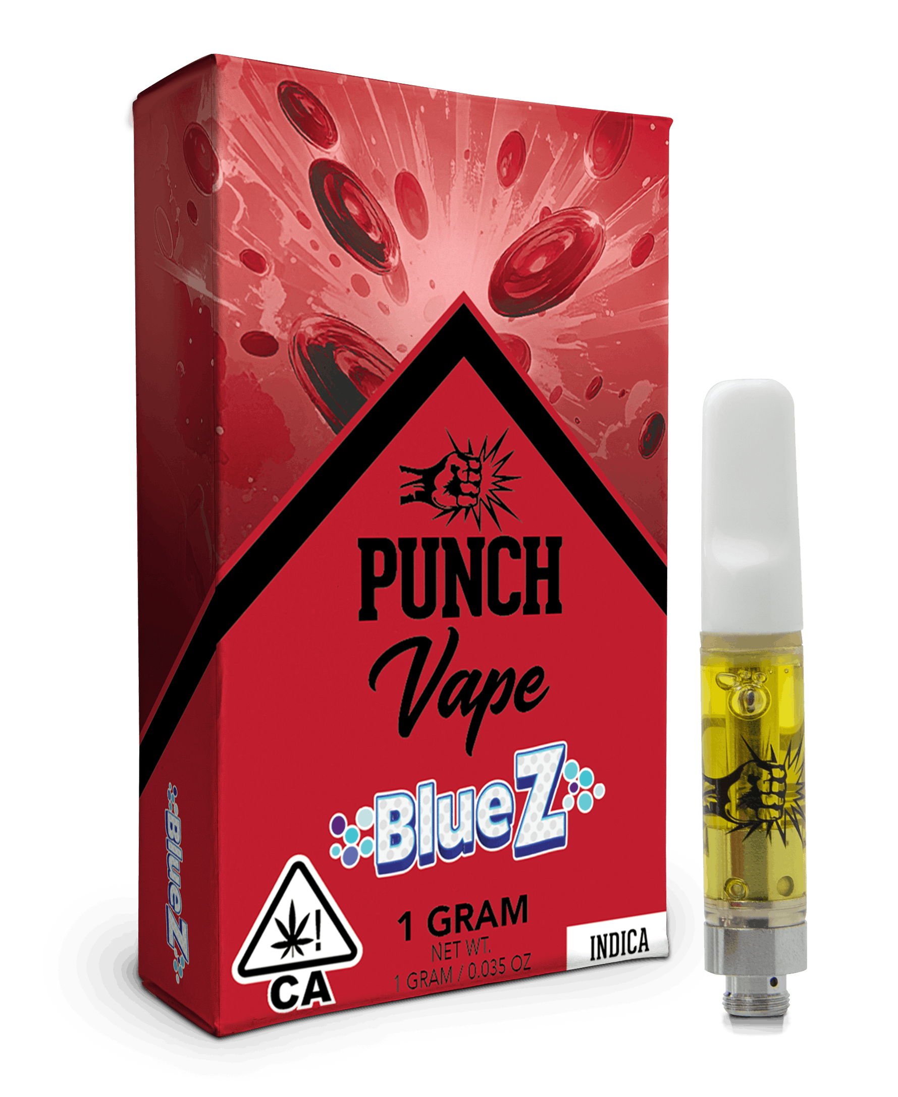 Punch- 510 Distillate Vape Cart - Blue Z (1g) - Authentic 209 | Weedmaps