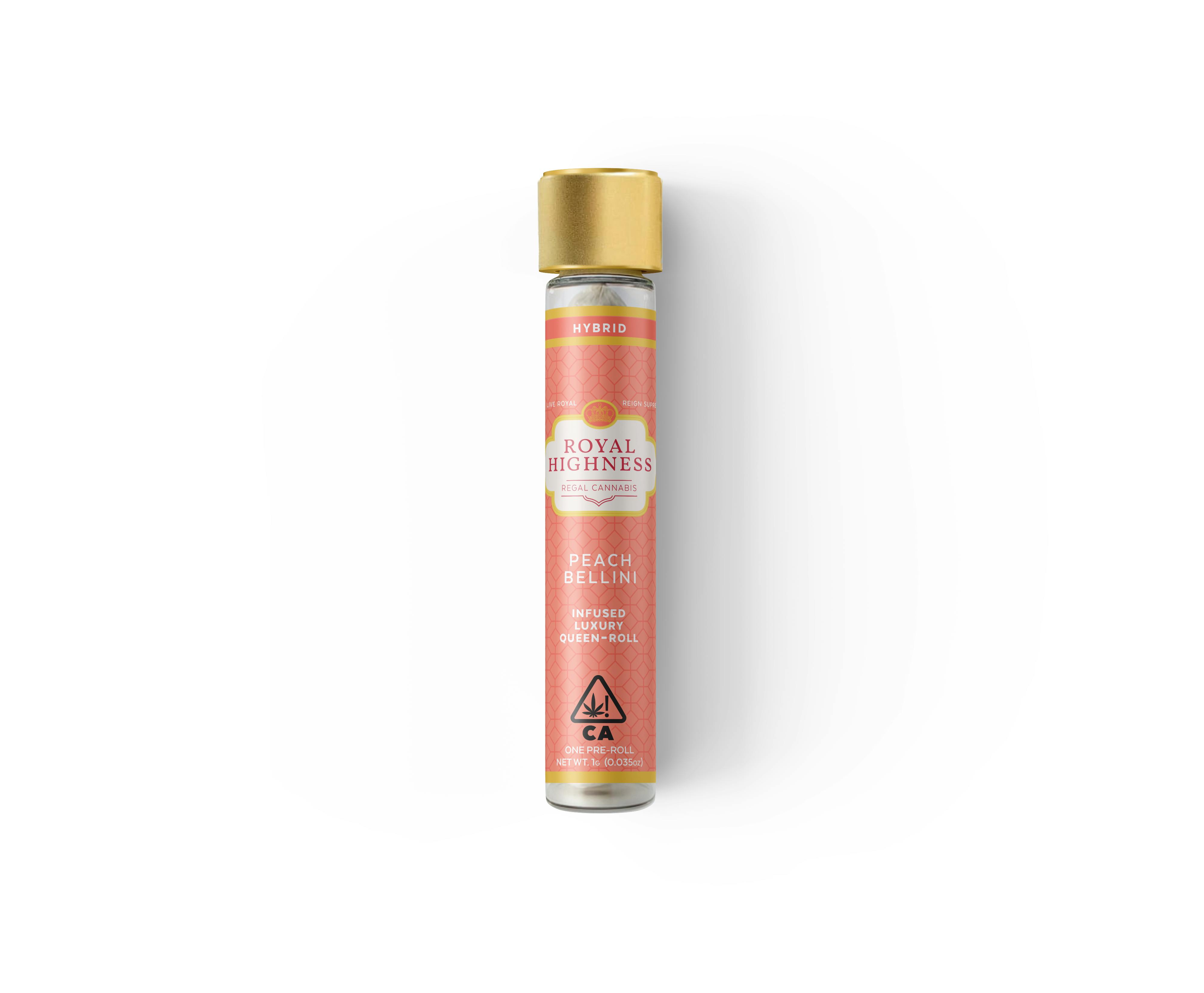 Royal Highness Infused Luxury Queen-Roll Peach Bellini 1g | Weedmaps