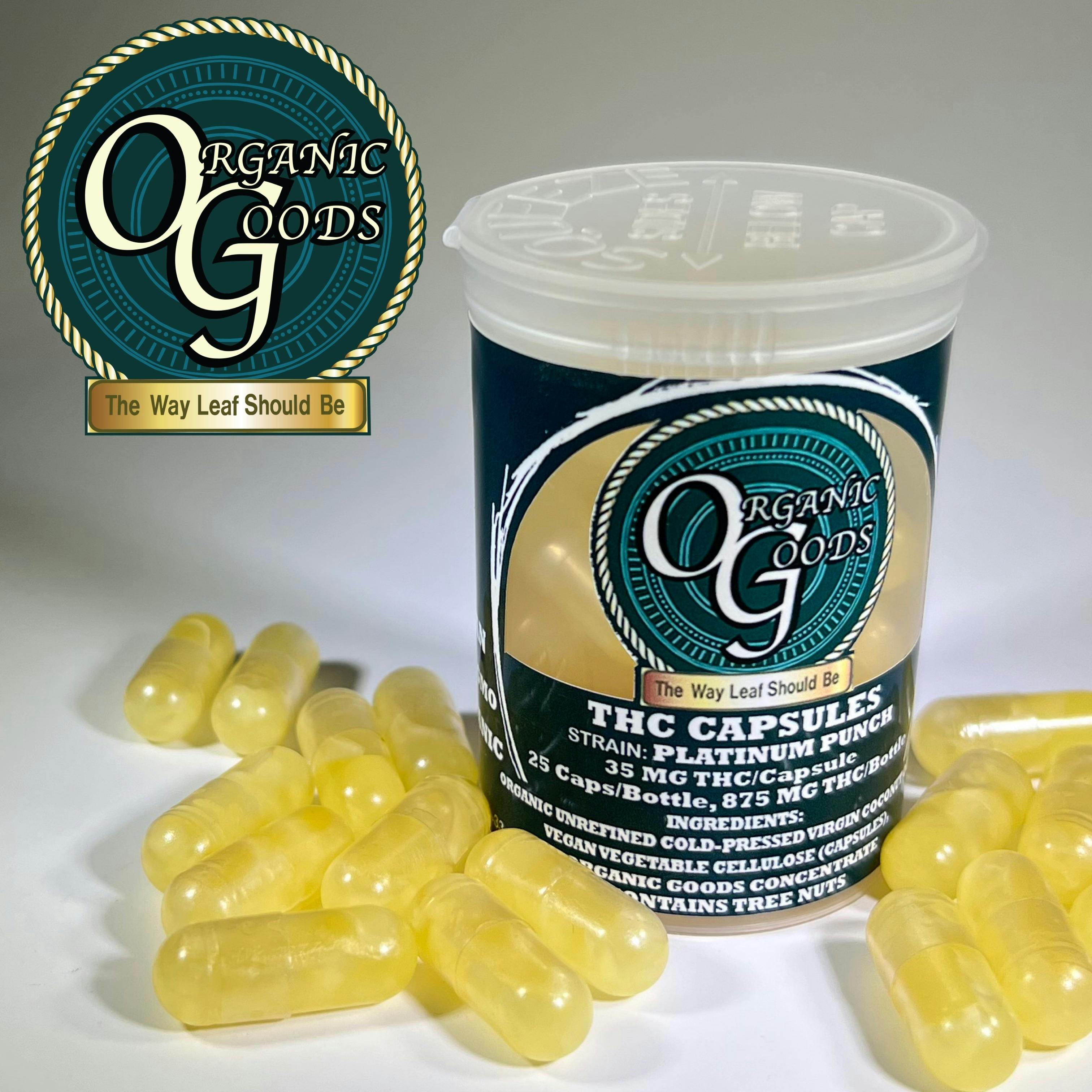 Organic Goods THC Capsules Platinum Punch 875 MG - Organic Goods