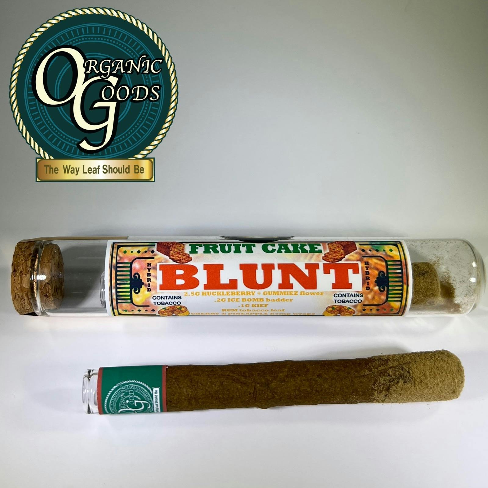 Organic Goods Fruit Cake Blunt Dipped in Badder & Kief 2.8 G - Organic ...