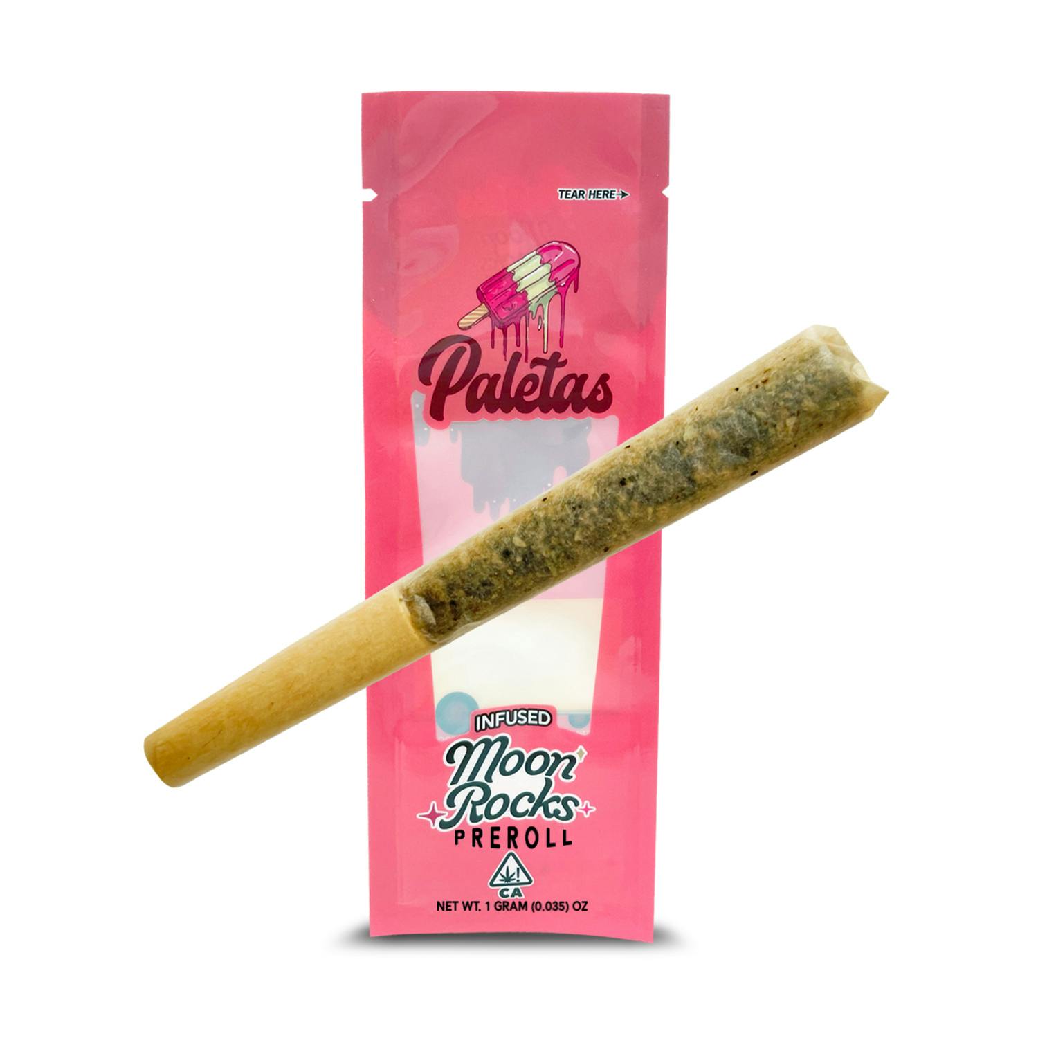 Paletas Paletas: Strawberry Lemonade- Moonrock Infused Joint (1g ...