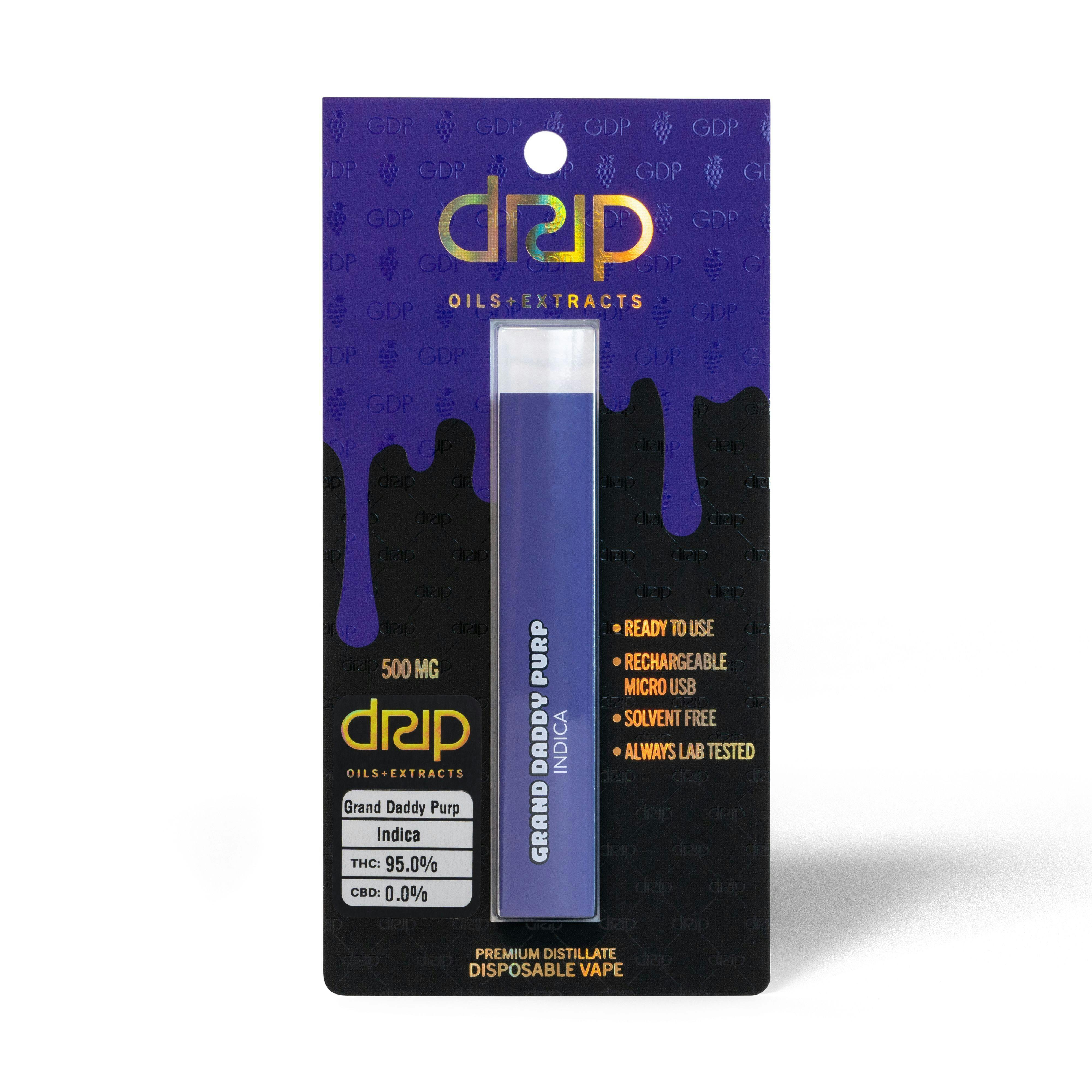 Disposable Vape 500mg - Grand Daddy Purp - Drip