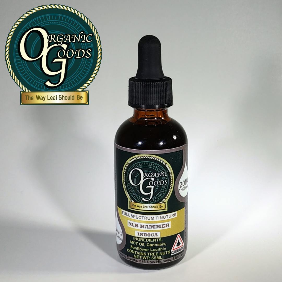Organic Goods Tincture THC Full Spectrum 9lb Hammer 1100 MG - Organic Goods