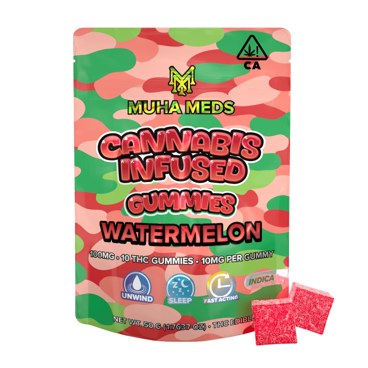 Watermelon Cannabis Infused Gummies - Muha Meds