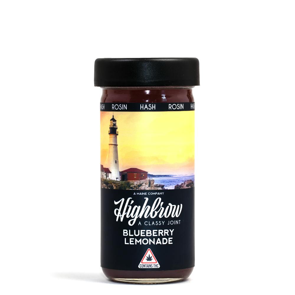 Highbrow Hash Rosin Blueberry Lemonade Drink 100mg - Adult Use - Highbrow