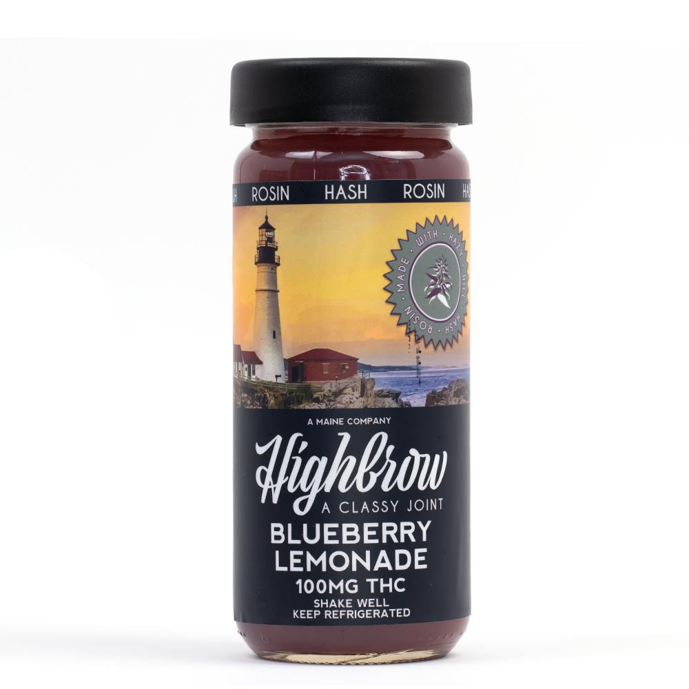 Highbrow Hash Rosin Blueberry Lemonade Drink 100mg - Medical - Highbrow