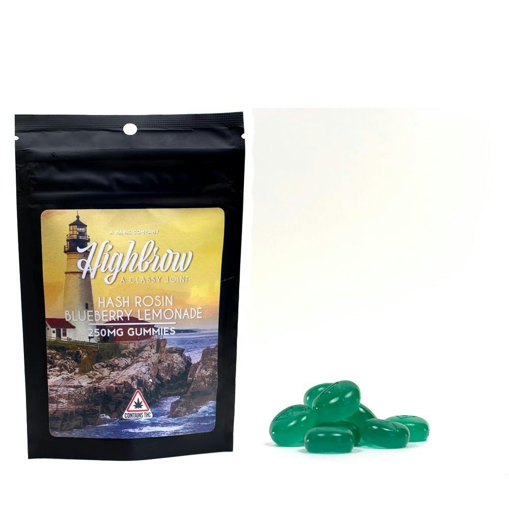 Highbrow Hash Rosin Blueberry Lemonade Gummies 250mg - Highbrow