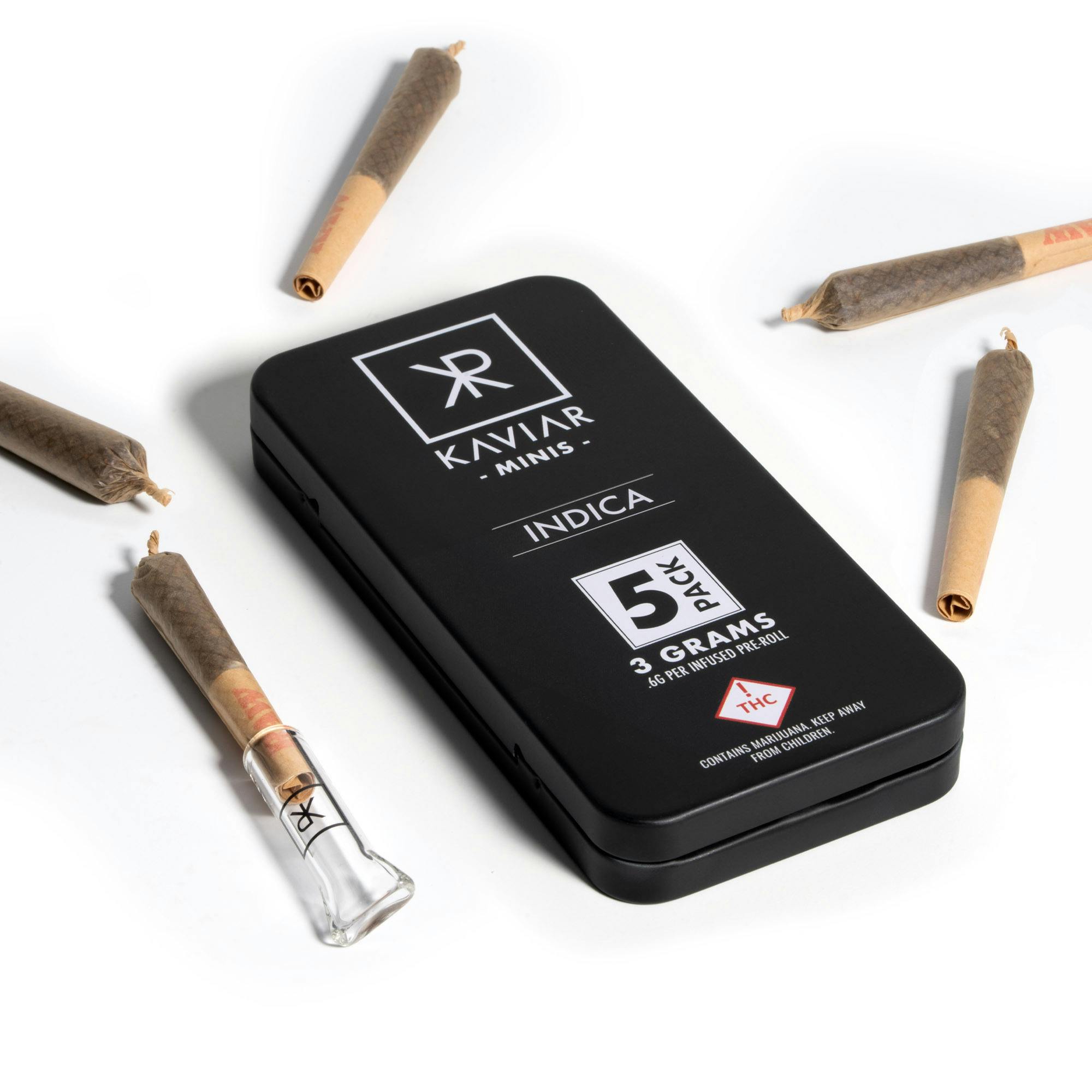 Kaviar Minis | Infused Indica Pre-Rolls - 5 Pack - Kaviar