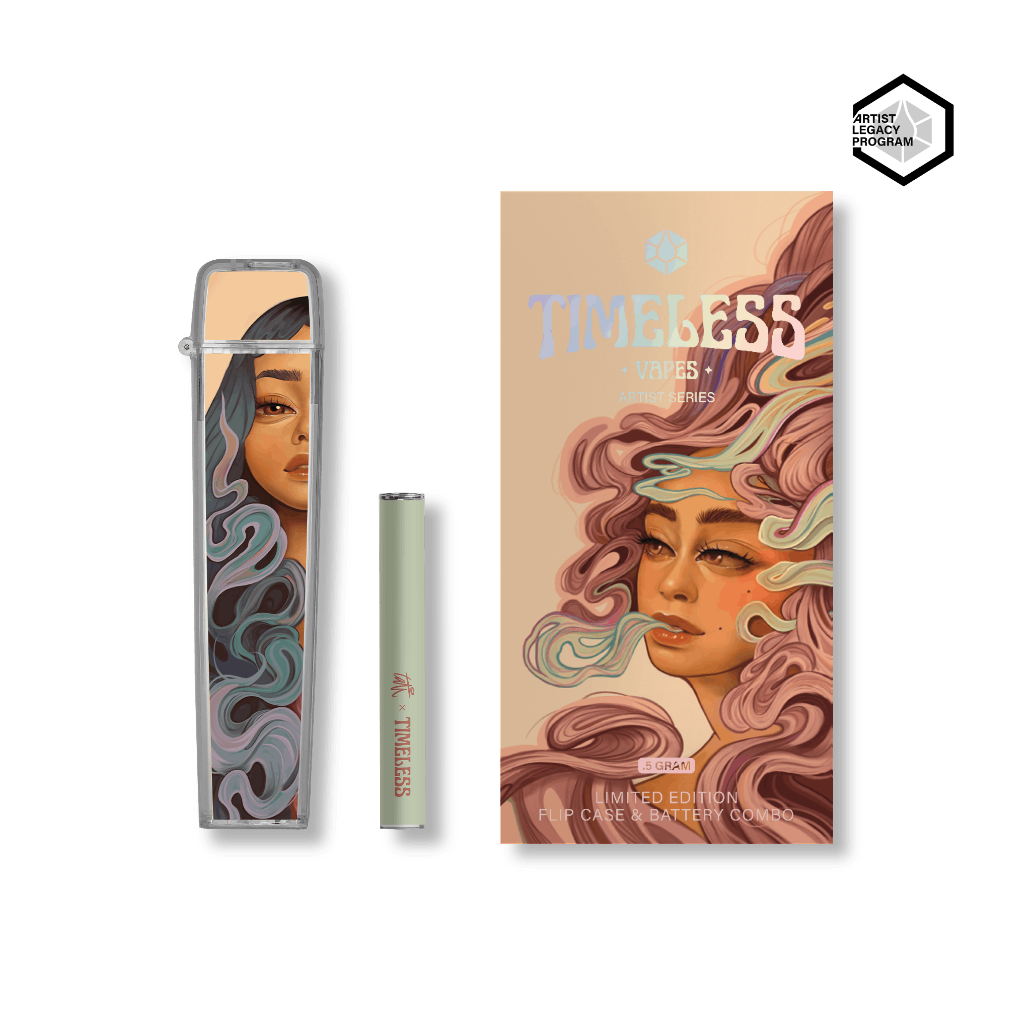 Timeless Tatiana Suarez Flip Case & Battery Combo (500mg) - Timeless Vapes