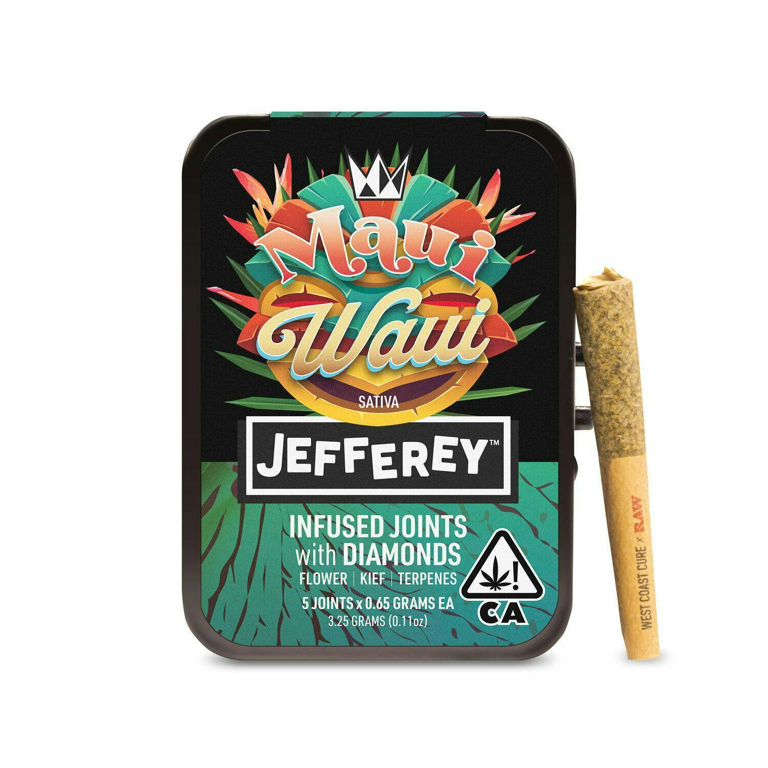 Maui Waui - Jefferey Infused Joint .65g 5 Pack - West Coast Cure