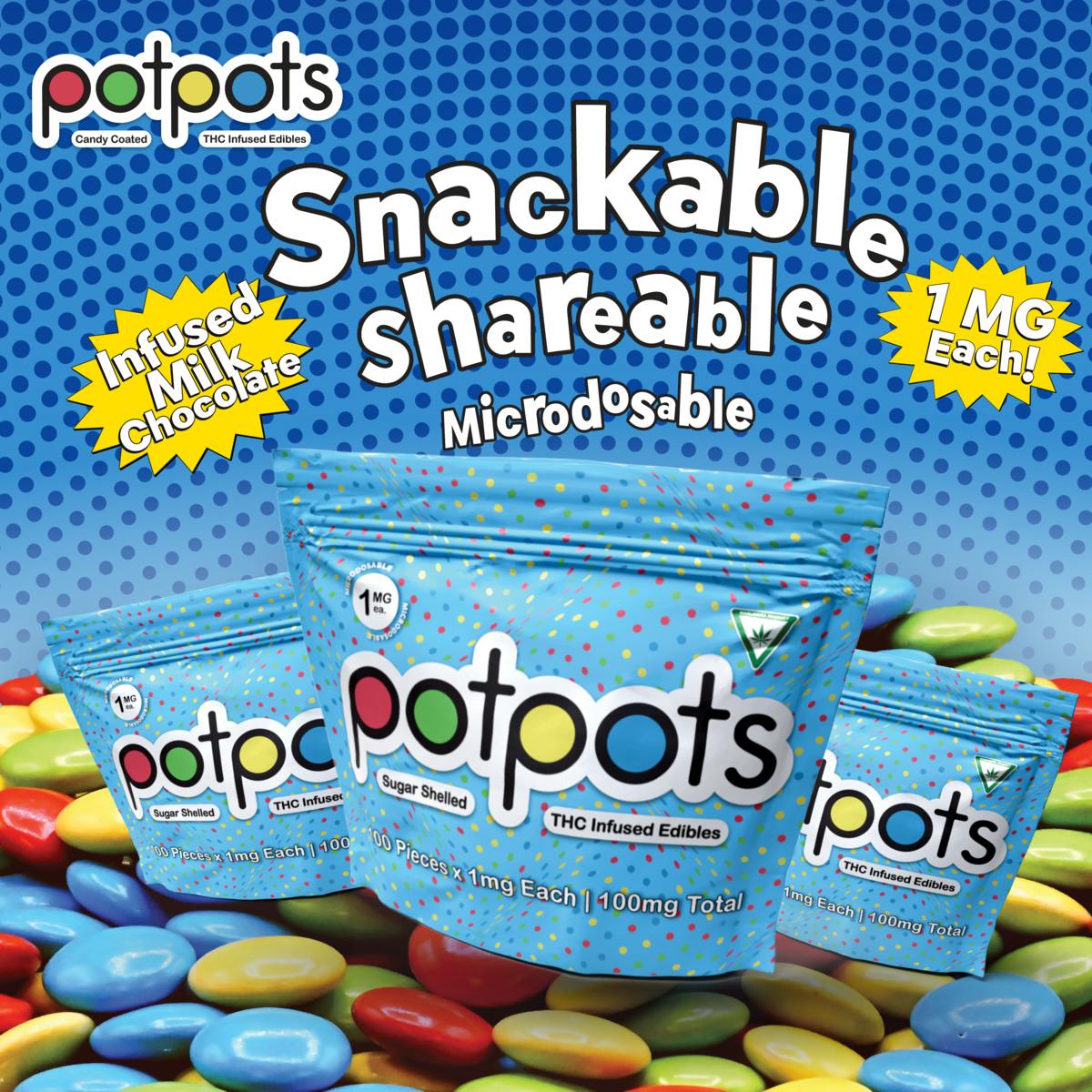 Potpots - Milk Chocolate 100ct. - Dream Edibles