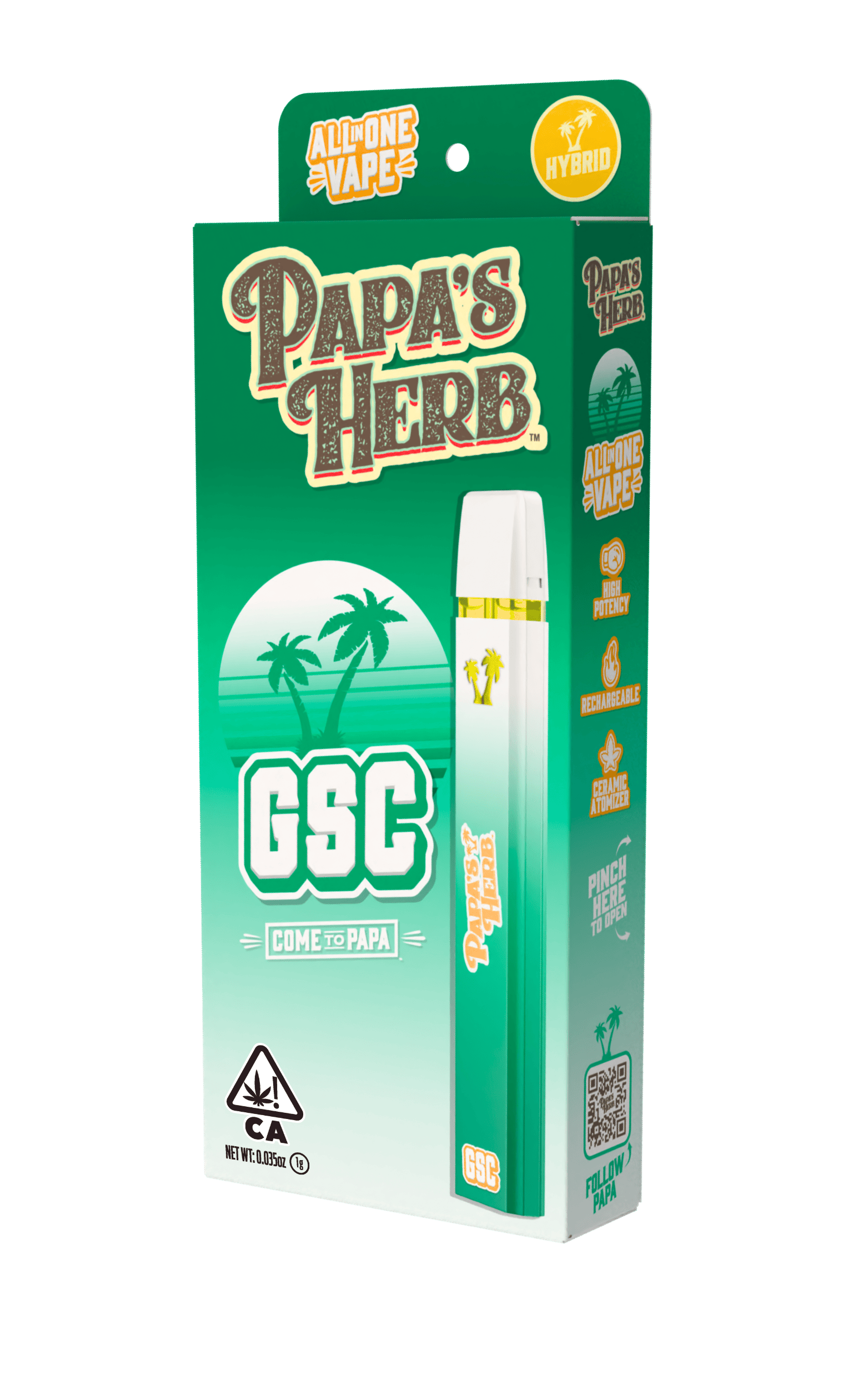 GSC (1g) AIO Vape Cartridge - Papa's Herb