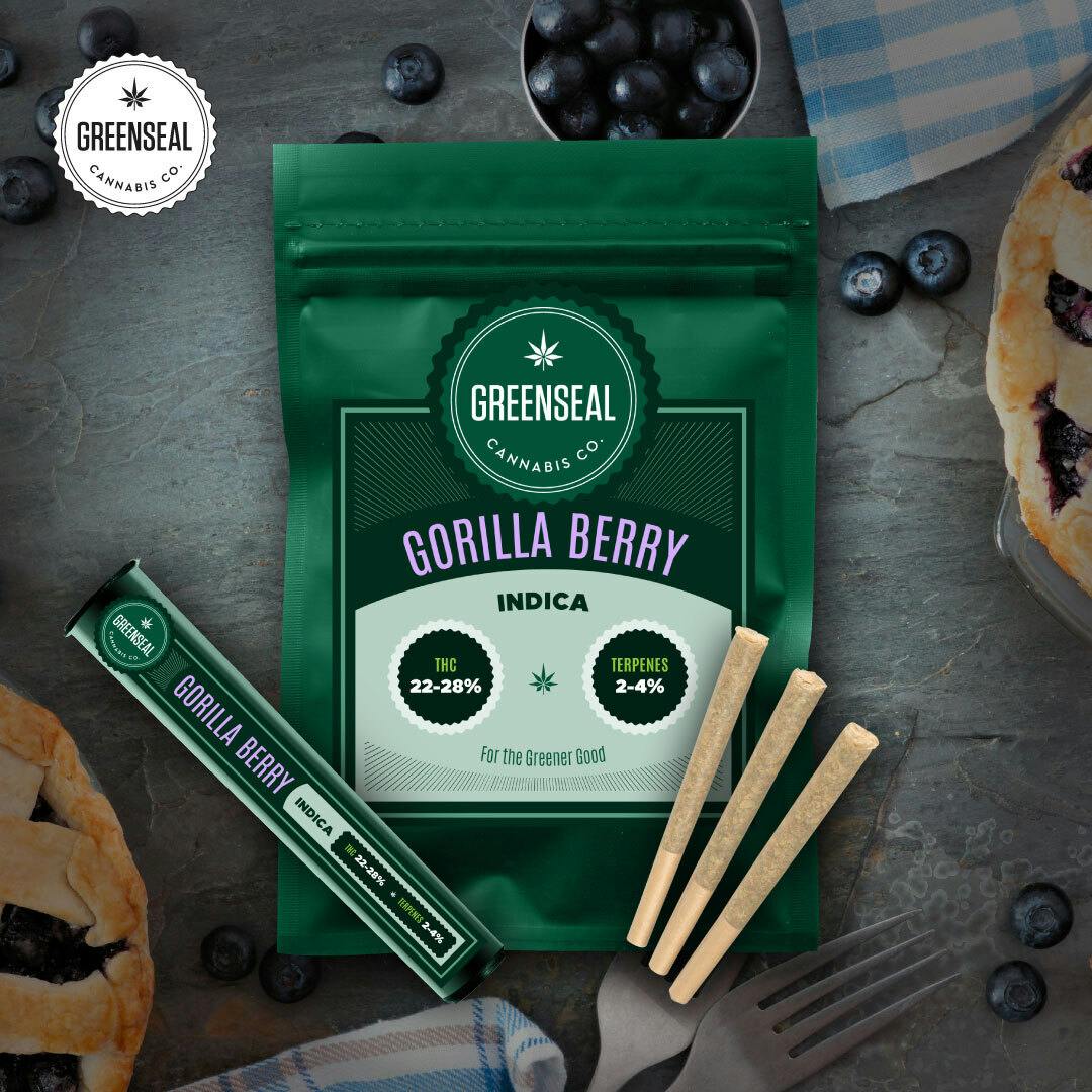 Gorilla Berry - 3x0.5G Pre-Roll - Northwest Territories - GreenSeal ...