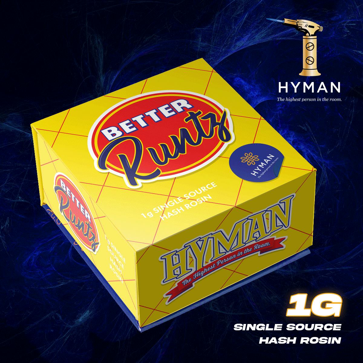 Better Runtz | 1G Single Source Hash Rosin | HYMAN | MED - HYMAN