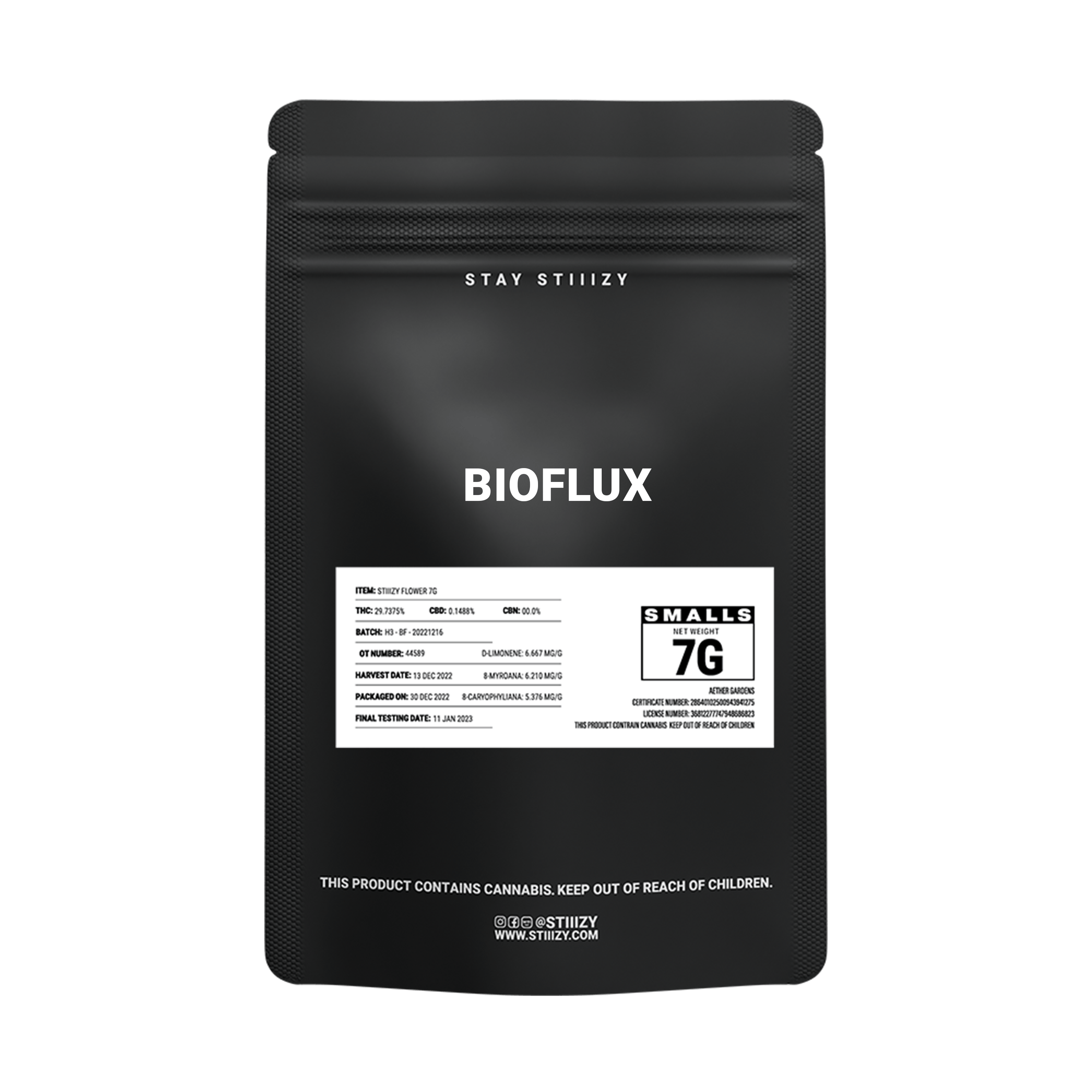 - BIOFLUX - 7G Black Label Mylar - STIIIZY