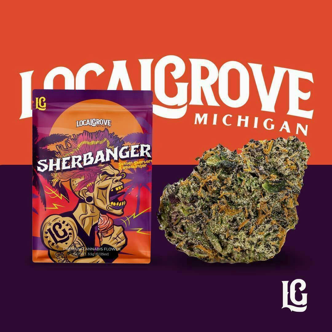 Local Grove Prepackaged Flower | Sherbanger | 3.5G - Localgrove