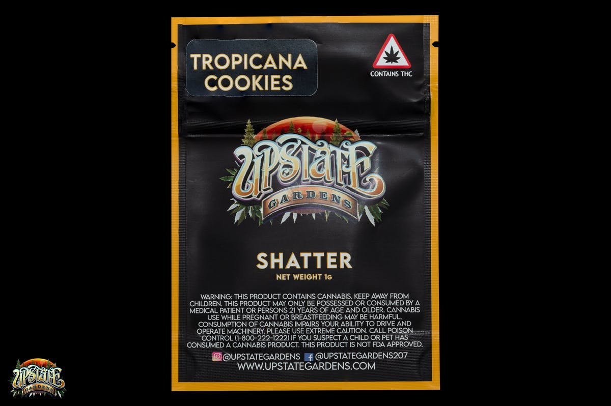 Upstate Gardens Shatter: 1g - Tropicana Cookies - CRC | Weedmaps