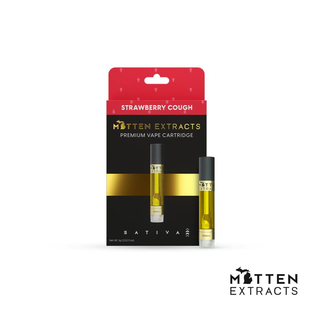 Mitten Extracts - Strawberry Cough 1g Vape Cartridge (Sativa) - Mitten ...