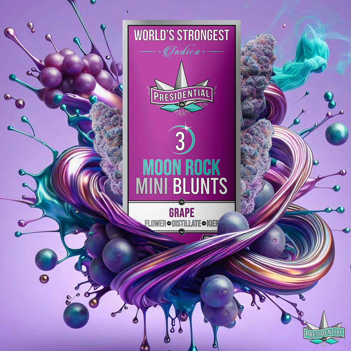 Presidential Pee-Wee Moon Rock Blunts -Grape (2.1g) - Presidential