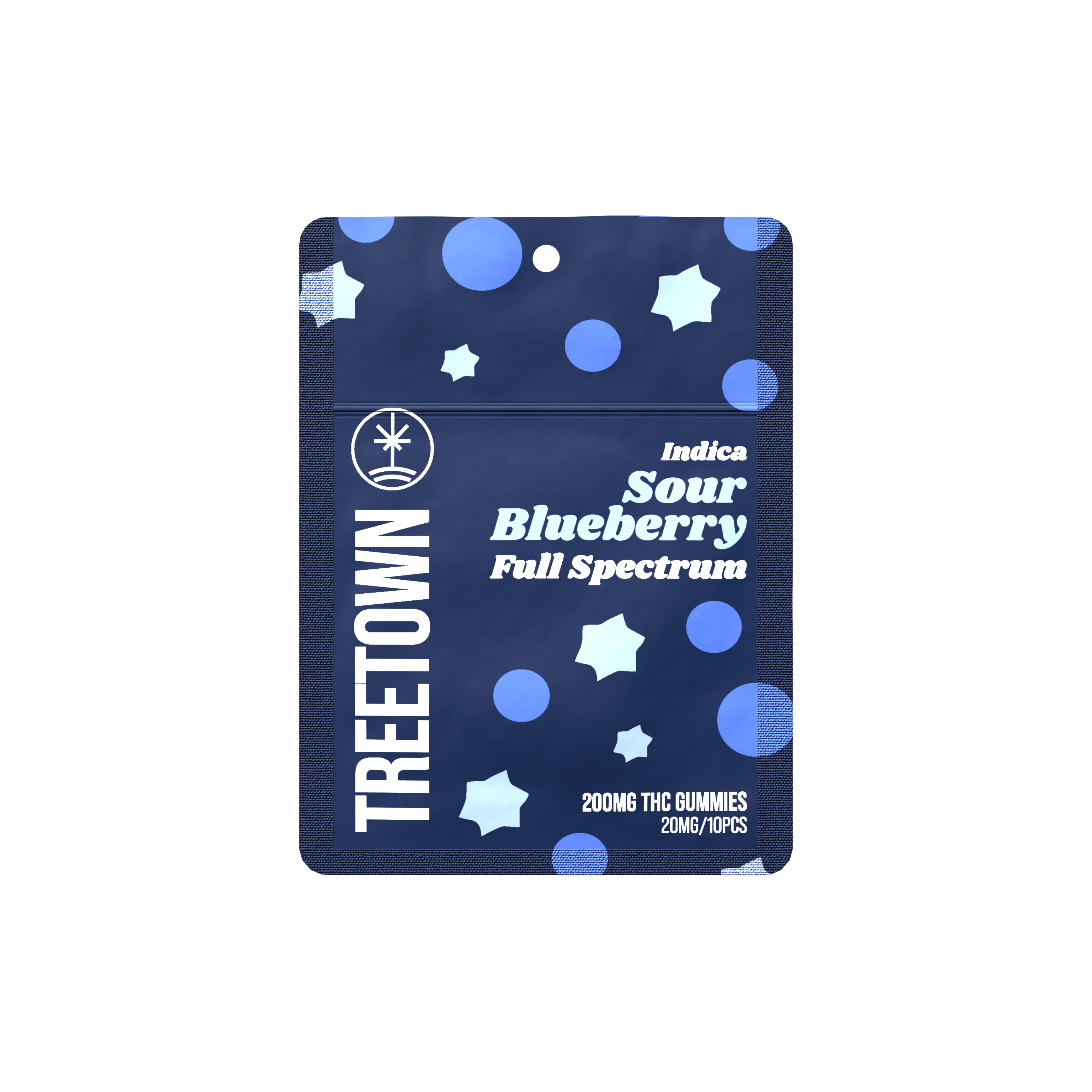 Sour Blueberry Indica - Full Spectrum Gummies - 10 units x 20mg THC ...