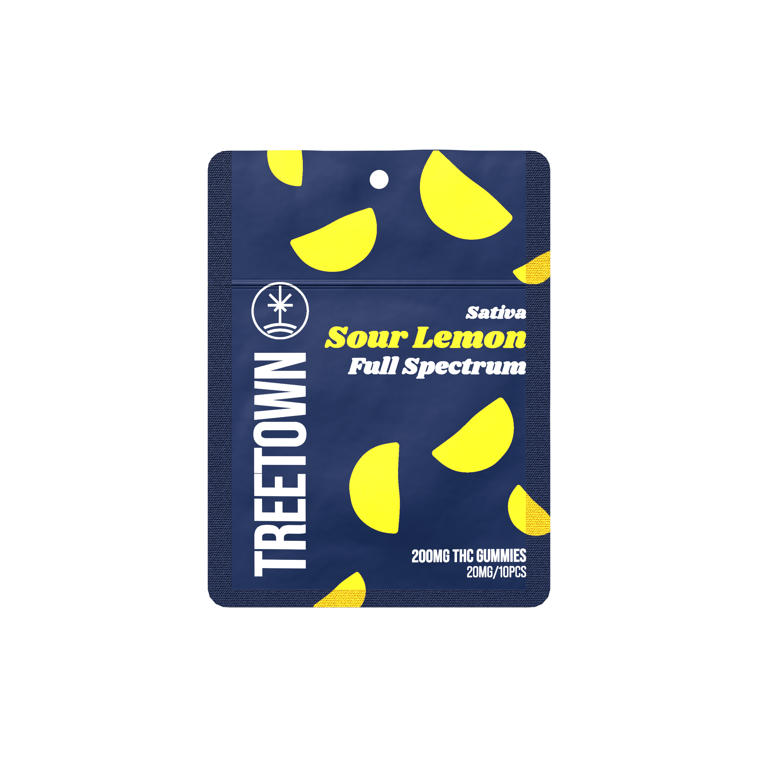 Sour Lemon Sativa - Full Spectrum Gummies - 10 units x 20mg THC (200mg ...