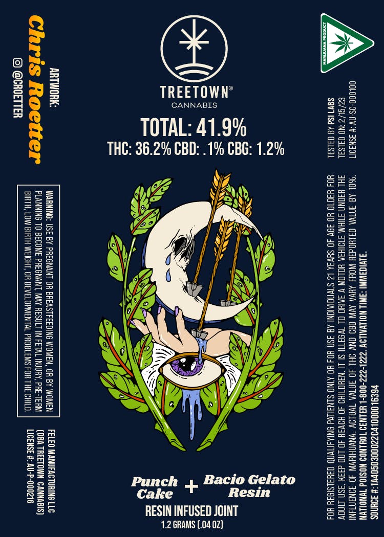 *THC 36.2%* - Punch Cake X Bacio Gelato (Artist Series #1 Navy Blue ...