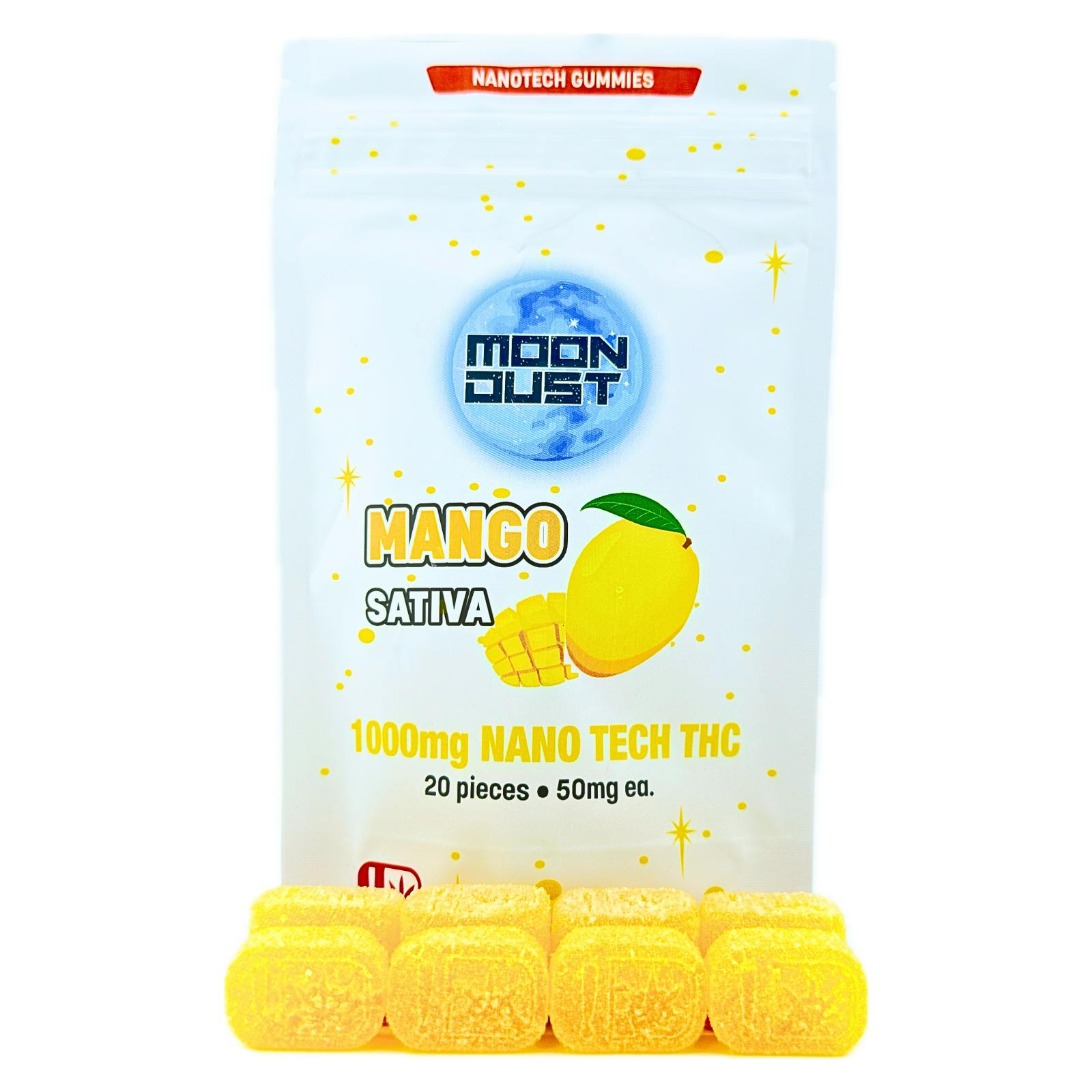 1000MG NANO THC GUMMIES - MANGO - SATIVA - MOON DUST