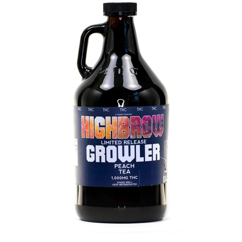 Highbrow Peach Tea Growler 1000mg - Medical - Highbrow