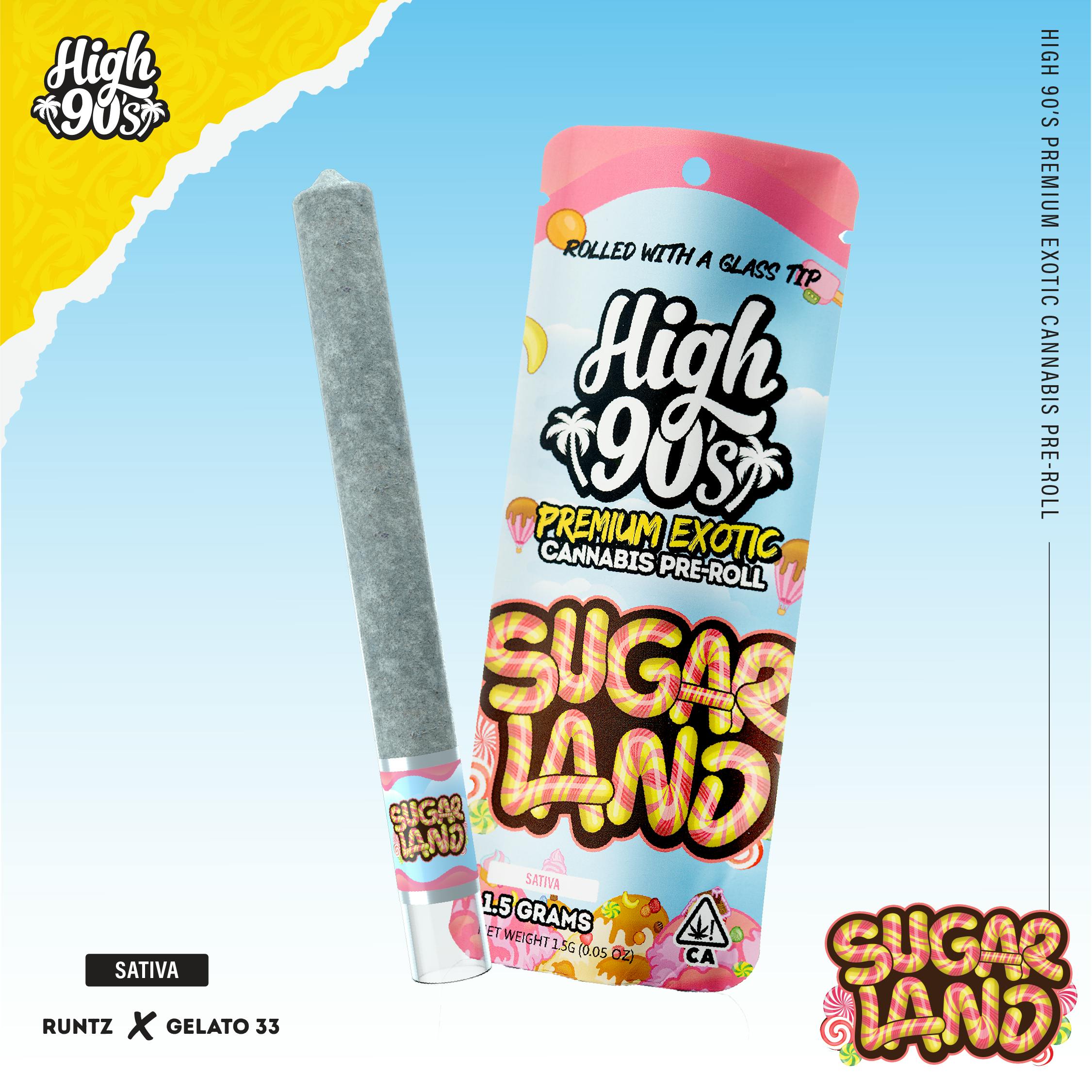 High 90s : Sugarland 1.5g High Roller Pre-Roll - HIGH 90s