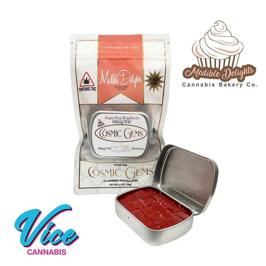 Medible Delights: Sugar Free Raspberry Candy 200mg - Vice Cannabis