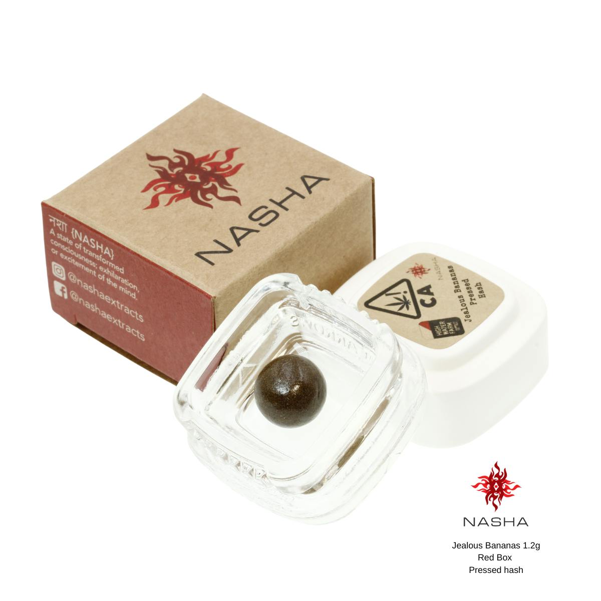 Jealous Bananas 1.2g Red Pressed Hash (High Water Farms) - NASHA