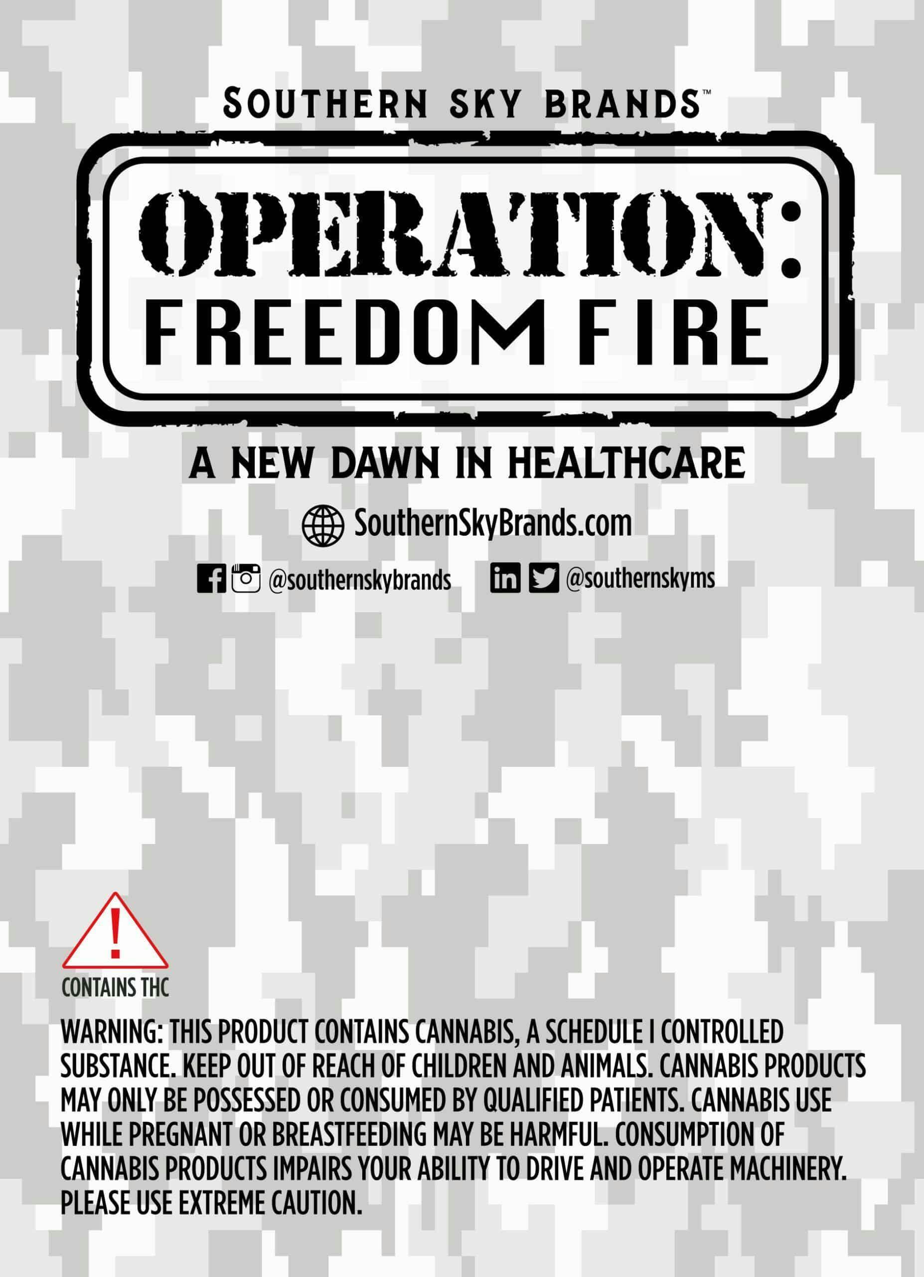 Operation Freedom Fire 3.5g - Blue Apricot Sherbert - Southern Sky Brands
