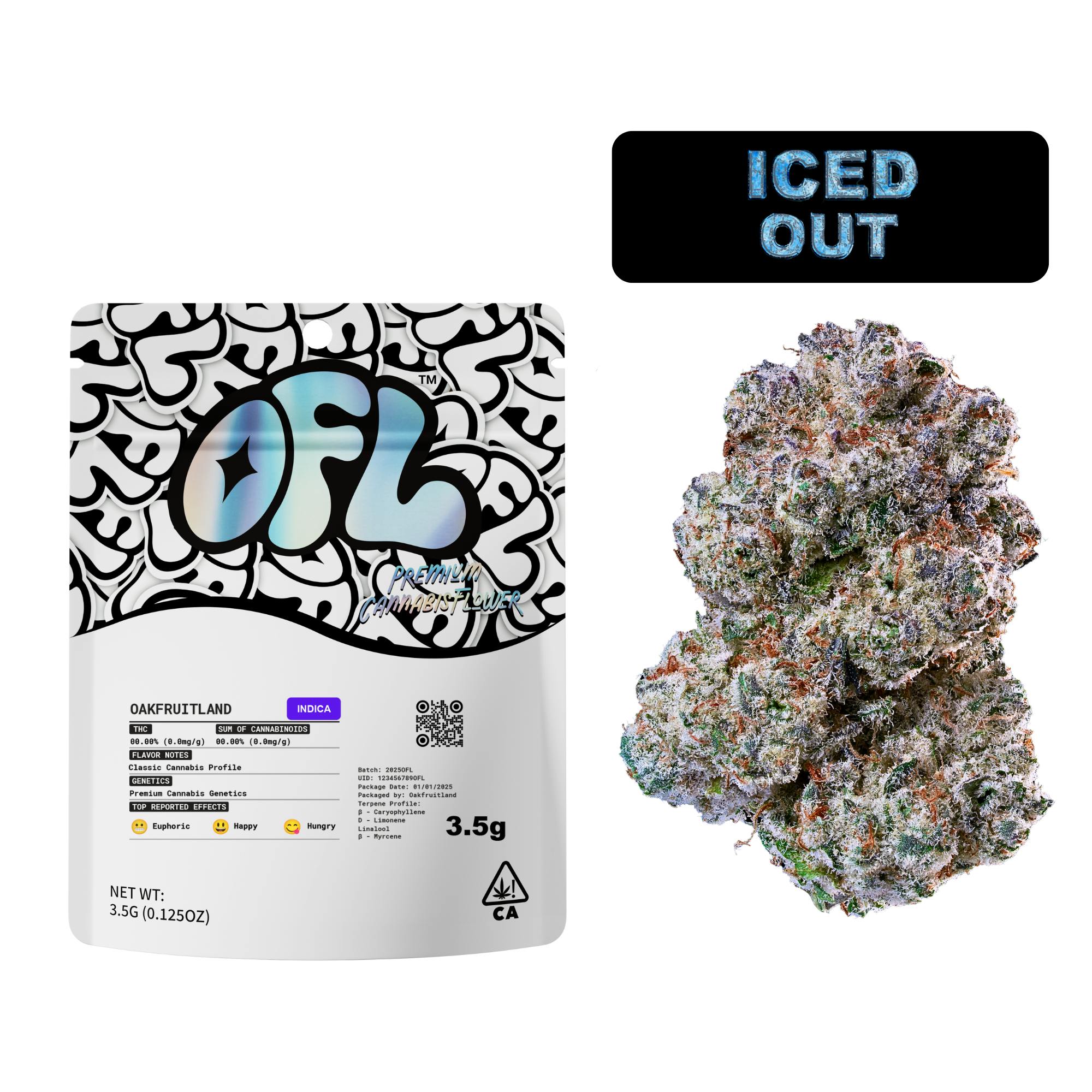 Iced Out Premium Flower 3.5g - Black Label Series - Oakfruitland (OFL)